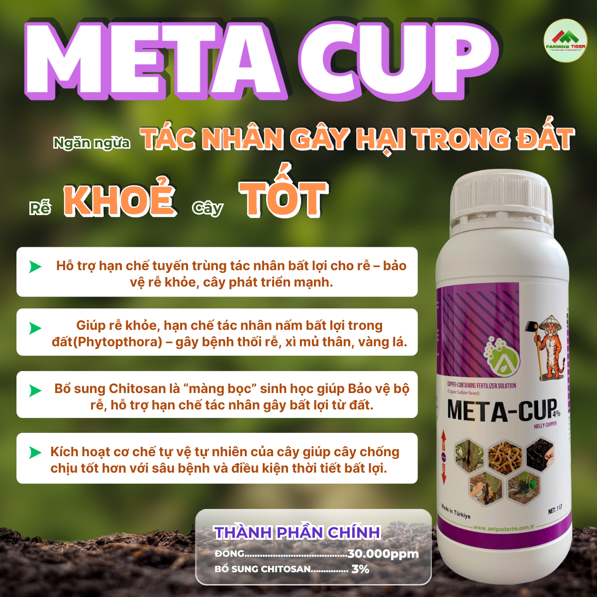 META-CUP 4% – Chuyên gia trị tuyến trùng & nấm Phytophthora